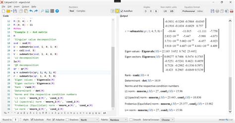 Some More And Important Matrix Functions Was Recently Added To Calcpad