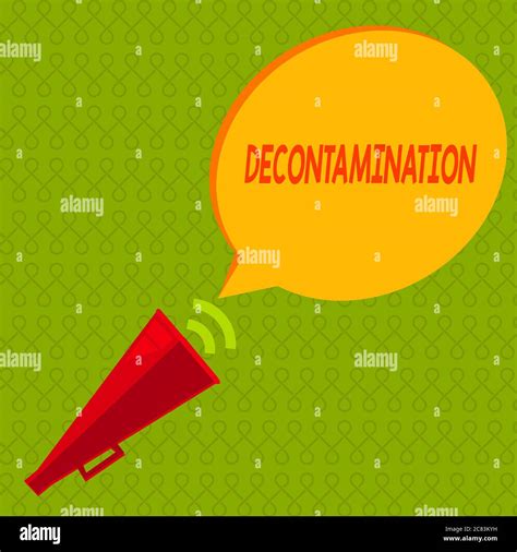 Writing Note Showing Decontamination Business Concept For Neutralizing Every Presence Of