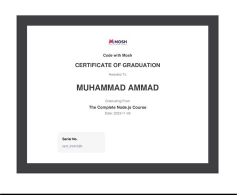 Muhammad Ammad On Linkedin Nodejs Codewithmosh Codingmilestone