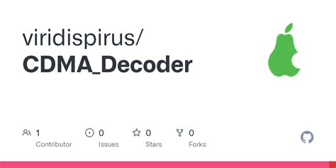 Github Viridispiruscdmadecoder