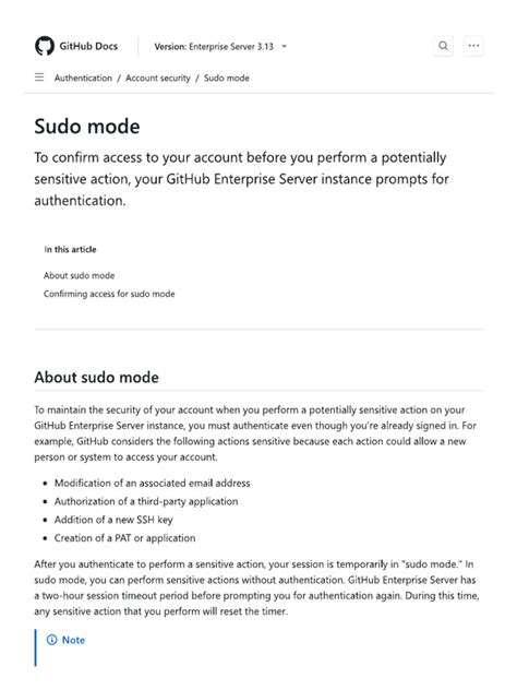 github sudo mode pdf