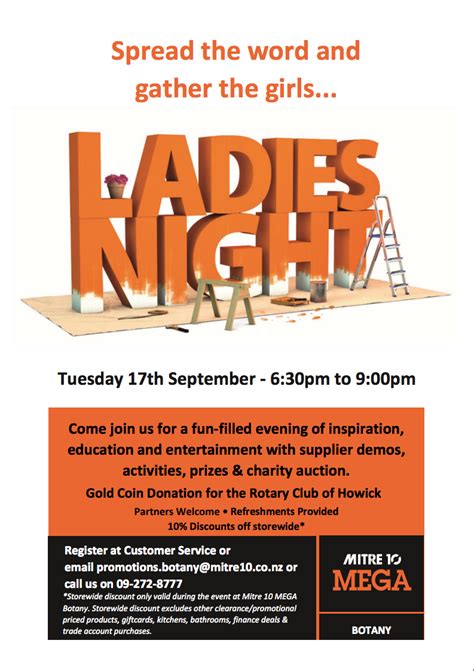 Mitre 10 Mega Botany Whos Up For A Ladies Night There Will Be Lots Of Suppliers And Demos