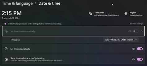 Fix Setting Time Zone Automatically Greyed Out Issue Windows 11 DEV