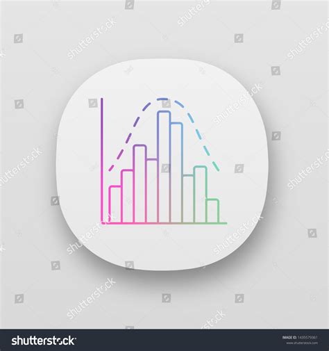 Histogram App Icon Diagram Business Trade Stock Vector Royalty Free