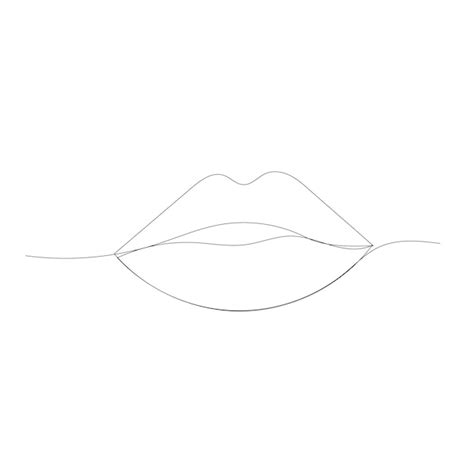 Premium Vector Vector Isolated Single Line Drawing Continuous Female Lips