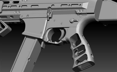 [wip] Lwrc Smg 45 Weapon — Polycount