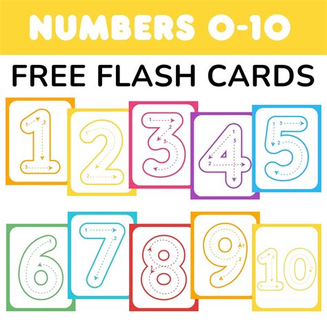 Free Printable Number Flashcards 0 100 With Words