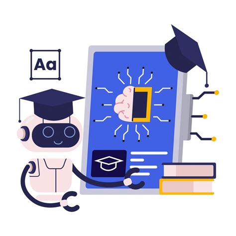 Premium Vector Ai Robot Education Assistant