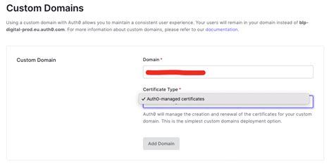Cant Create Custom Domains With Self Managed Certificates Auth0