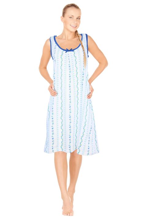 Jeffrico Womens Sleeveless Nightgowns Sleepwear Soft Pajama Dress