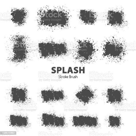 수제 브러쉬 디자인 템플릿입니다 브러시 스플래터 벡터 일러스트레이션 개체 그룹에 대한 스톡 벡터 아트 및 기타 이미지 개체 그룹 건강관리와 의술 광고 Istock