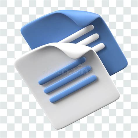 Two Sheets With Lines Copy Paste Concept Stock Vector Illustration