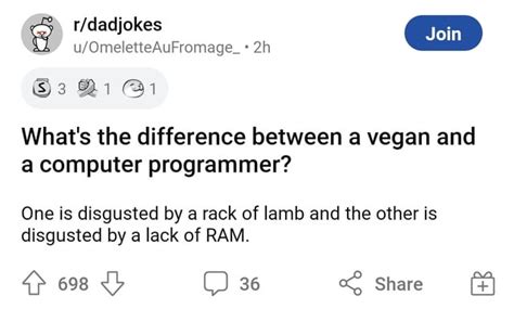 what s the difference between a vegan and a computer programmer r