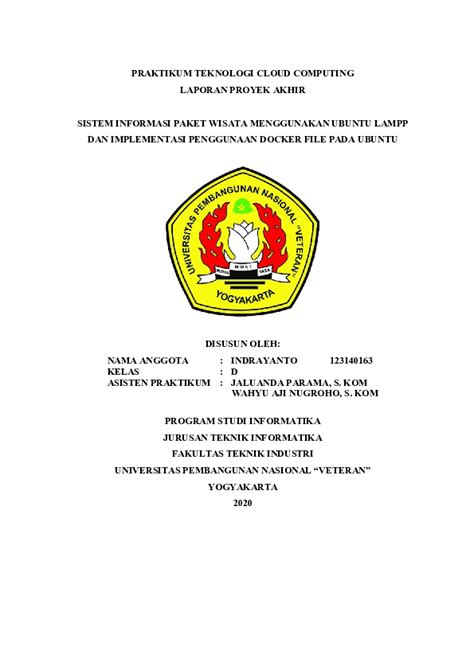 Doc Sistem Informasi Paket Wisata Menggunakan Ubuntu Lampp Dan Implementasi Penggunaan Docker