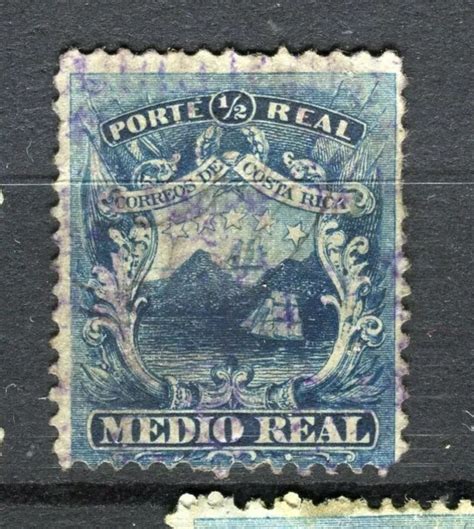 Costa Rica 1860s Early Classic Issue Used Hinged Shade Of 12r Value 230 Picclick Au