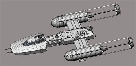 Y Wing 3d Model 47 Blend Fbx Max Obj Free3d