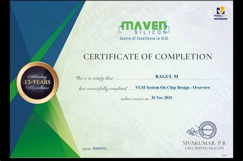 Ragul Murugesan On Linkedin Vlsi Learningneverstops Professionalgrowth