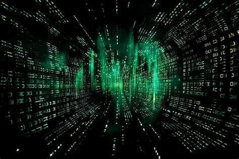 Premium Photo Matrix Style Binary Code Digital Background