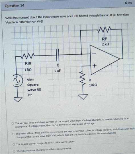 Solved What Type Of Filter Is This Circuit Passive Low Pass