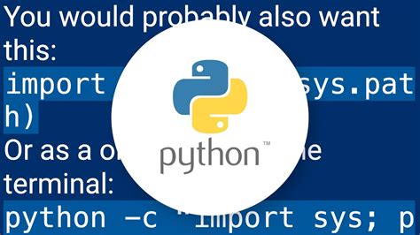 How Do I Find Out My Pythonpath Using Python Youtube