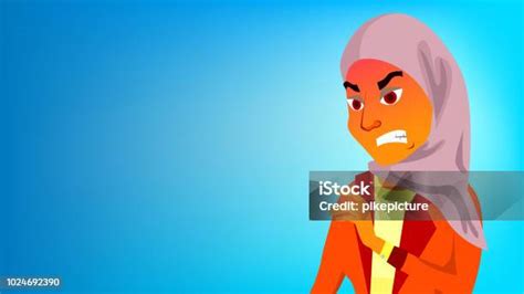 아랍 여자 배너 벡터입니다 전통적인 옷입니다 젊은 무슬림 Hijab를 입고 프레 젠 테이 션 인쇄 초대장 디자인 일러스트 레이