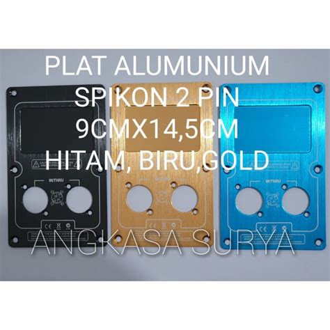 Jual Plat Aluminium Spikon 2 Pin Terminal Speakon Plat Warna Dudukan Spikon Shopee Indonesia
