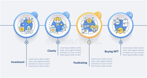 Dao Usage Purpose Circle Infographic Template Stock Vector Illustration Of Finance Concept
