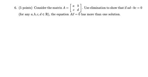 solved a 6 5 points consider the matrix a use