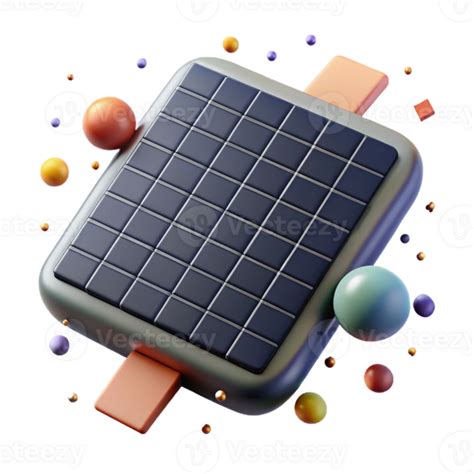 Vibrant Classic Solar Panel Microchip Structure Close Up With Grid Pattern Genuine 60673928 Png