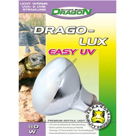 Лампа 2в1 за Отопление и Uva и Uvb Светлина 80w Drago Lux Uv Easy Uv