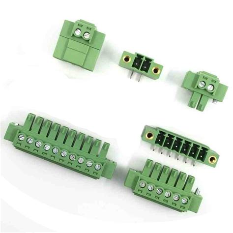 Mm Pitch Pins PCB Screw Terminal Blocks With Flange Plug Right Angle Pin Header