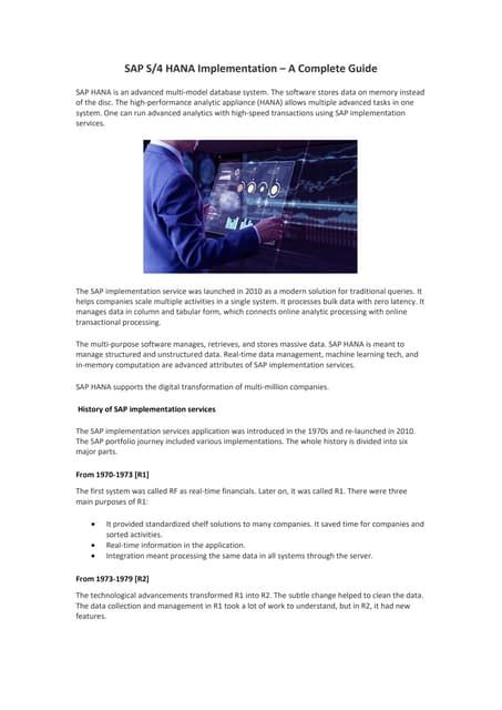 sap hana implementation a complete guide pdf