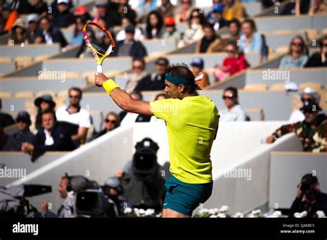 Rafael Nadal Plays His Fourth Round During The French Open Tennis At