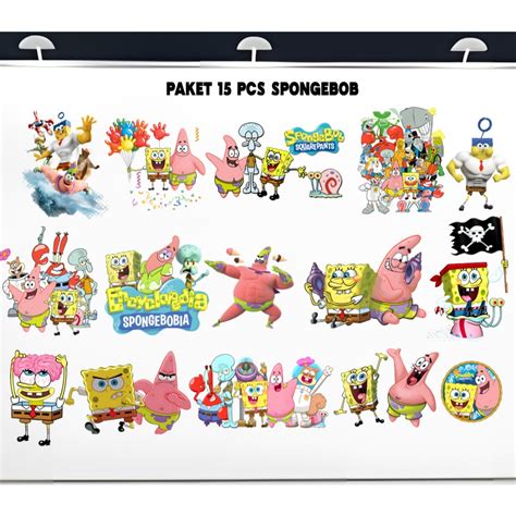 Jual Sablon Dtf Spongebob Paket 15 Pcs Shopee Indonesia