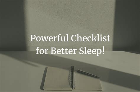 Powerful Checklist For Better Sleep Adele Frizzell Llc