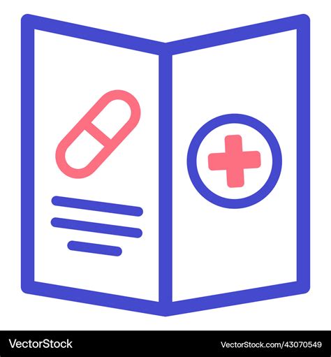 Hospital Brochure Stroke Icon Royalty Free Vector Image