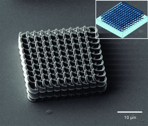 Sem Image Of Prepared Structure In Ip Dip Photoresist With 3d Cad Model