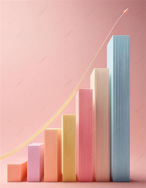 Pastel Colored Bar Graph Showing Upward Growth Trend Background Wallpaper Image For Free