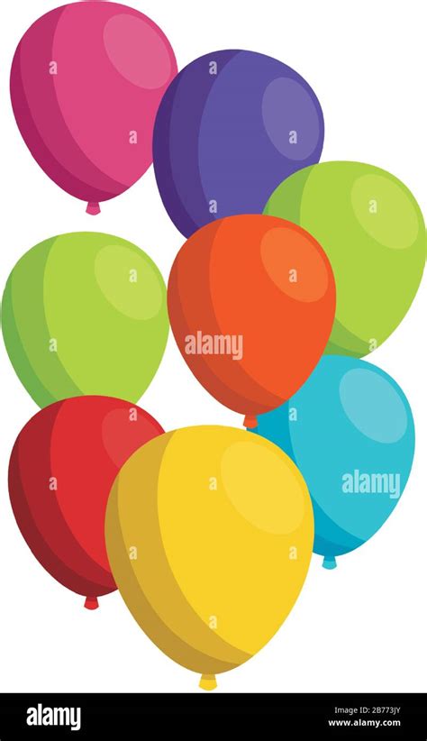 Set Of Balloons Helium Decoration Stock Vector Image And Art Alamy