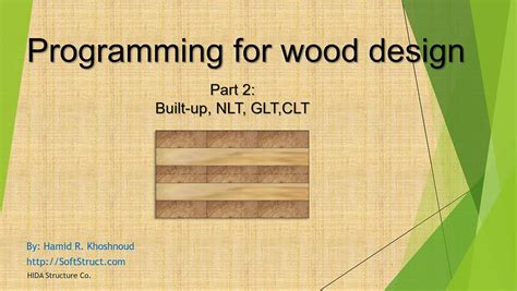 Programming For Wood Design Part 2