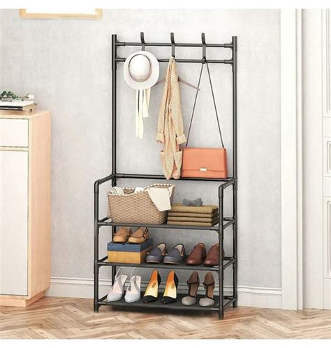 신발정리대 3단 현관 거실 학원 모자 옷 걸이 정리함 보관함 수납함 간이신발장 티몬