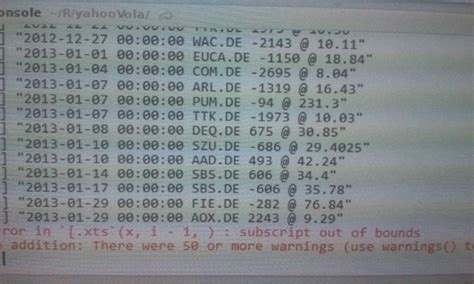 Xts Object Subscript Out Of Bounds R Bloggers