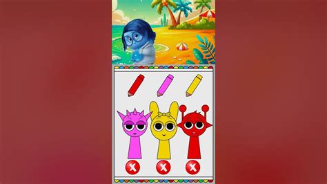 Coloring Incredibox Sprunki With Inside Out 2🩵🩷 ️ Shorts Insideout2