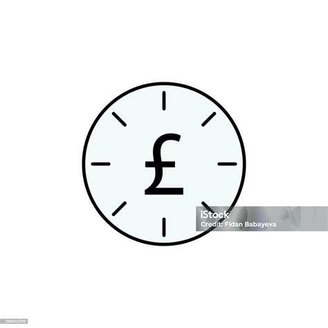 시계 파운드 마감 색상 아이콘 재무 일러스트의 요소 웹 로고 모바일 앱 Ui Ux에 색상 아이콘을 사용할 수 있습니다 경제에 대한 스톡 벡터 아트 및 기타 이미지 Istock