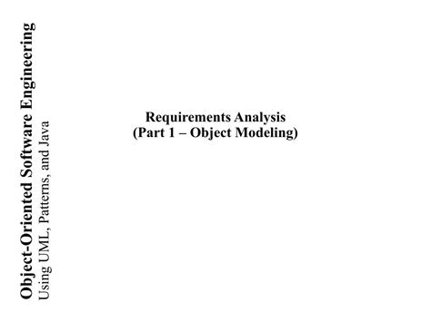 Ppt Requirements Analysis Part 1 Object Modeling Powerpoint