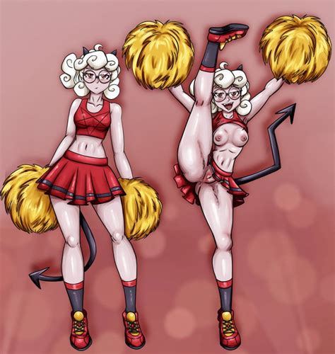 Rule 34 Before And After Cheerleader Demon Demon Girl Female Glasses