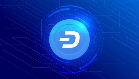 Dash Coin Cryptocurrency Concept Banner Background 14295320 Vector Art