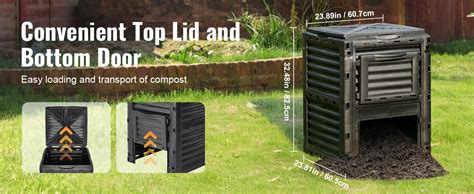Vevor Compostiere Da Giardino 300 L Ca Contenitore Per Compost Da