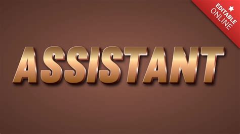 Assistant Bronze Text Effect Generator