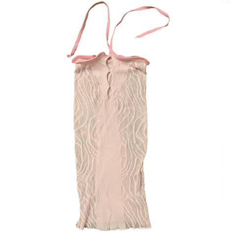 Poster Girl Style Body Stocking Dress In Pastel Pink Depop